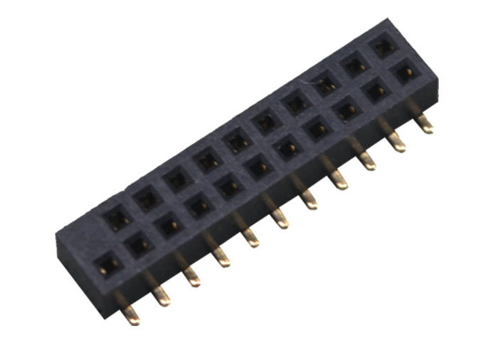 Two Row 22 Pin Female Header Connector 1.27mm Pitch SMT Type Black Color Two Row 22 Pin Female Header Connector 1.27mm Pitch SMT Type Black Color