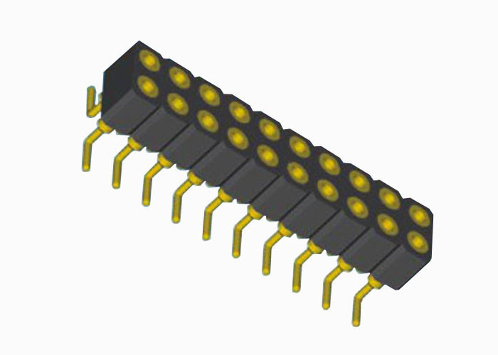 Two Row SMT Round Female Pin Header 20 Pin Pcb Header Female 2.0mm Pitch